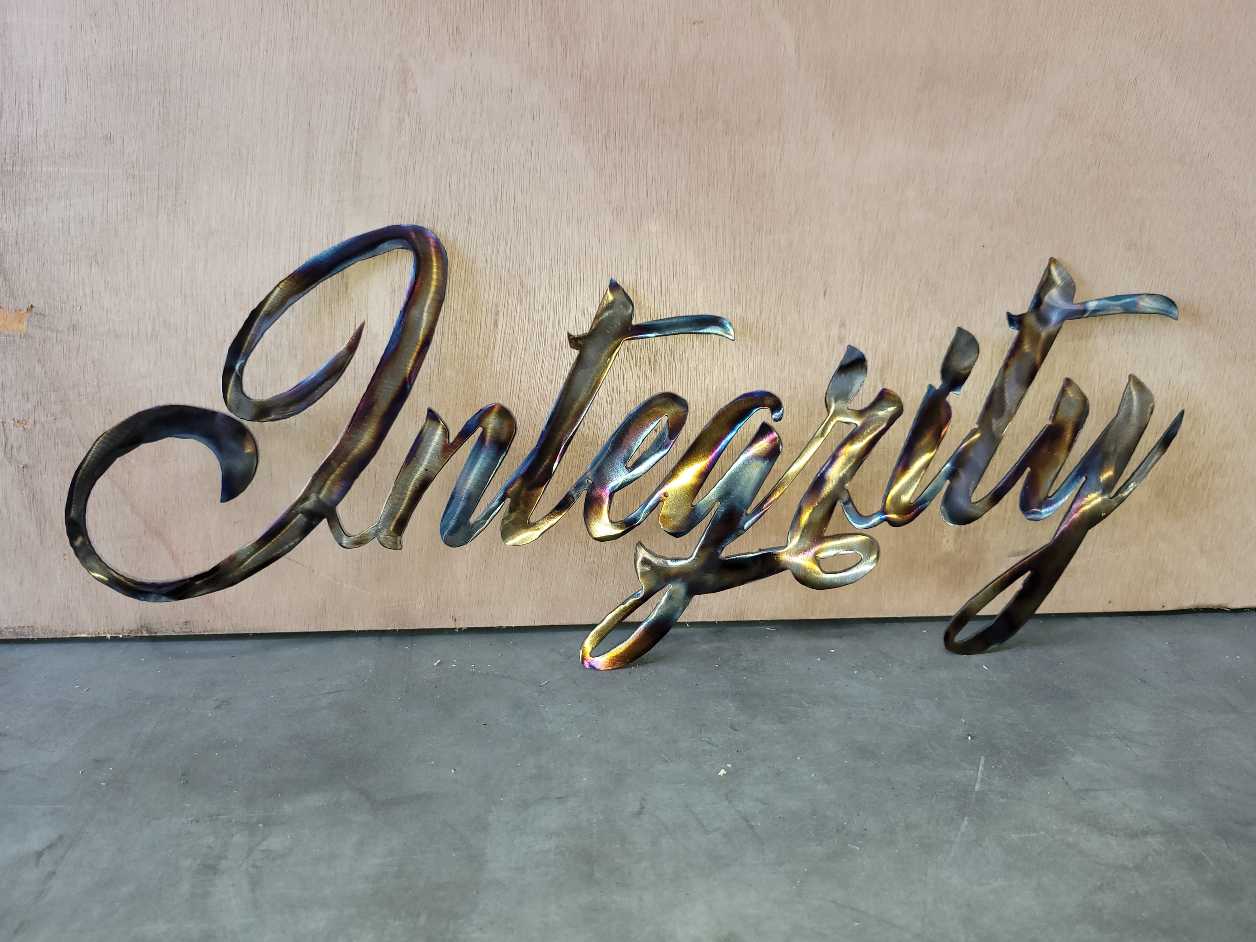Metal Wall Words - Integrity – Snake River Fabrication