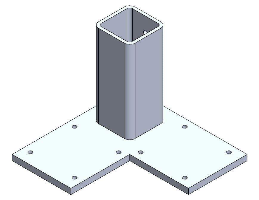 Aluminum Guardrail - Corner Post – Snake River Fabrication